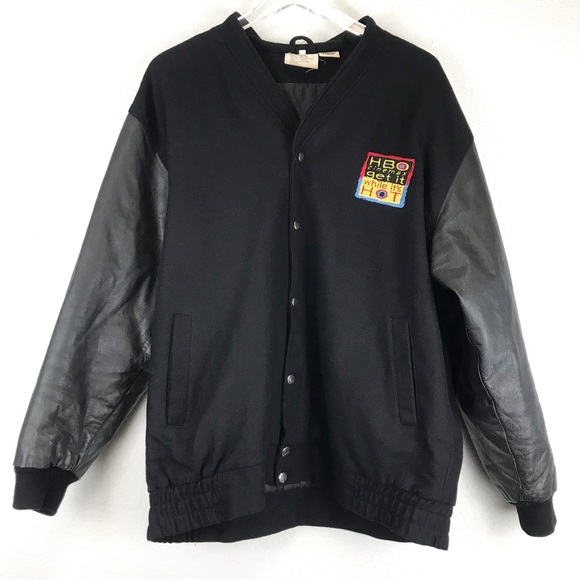 Vintage | Jackets & Coats | Vintage 9s Hbo Cinemax Get It While Its Hot Logo Varsity Style ...